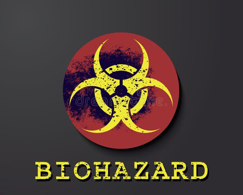 Biohazard Warning Sign stock illustration. Illustration of rust - 27554526