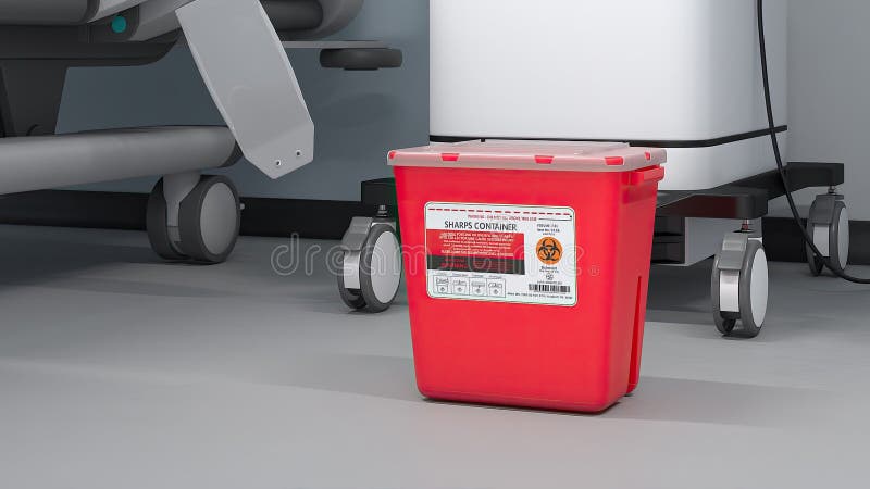 Medical Waste Disposal Container Open for Safe Disposal Stock Image ...