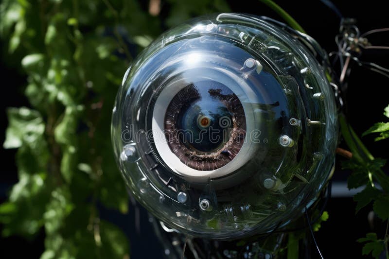 Biohybrid Robot Eye with Advanced Vision Sensors Stock Image - Image of ...