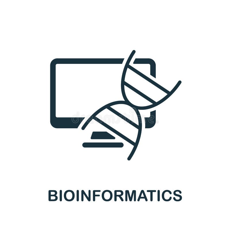 Bioinformatics Icon. Monochrome Sign from Bioengineering Collection ...