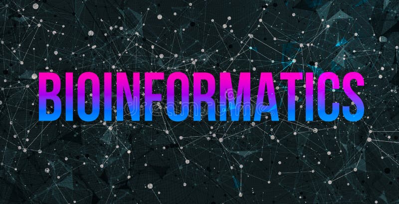 Bioinformatics Theme with Abstract Network Patterns Stock Illustration ...