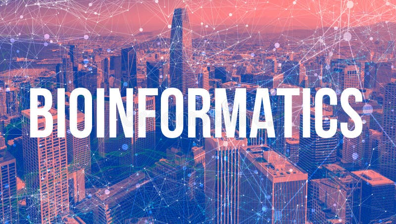 Bioinformatics Theme with Abstract Network Lines Stock Image - Image of ...