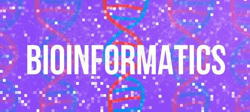 Bioinformatics Theme with DNA and Abstract Lines Stock Illustration ...