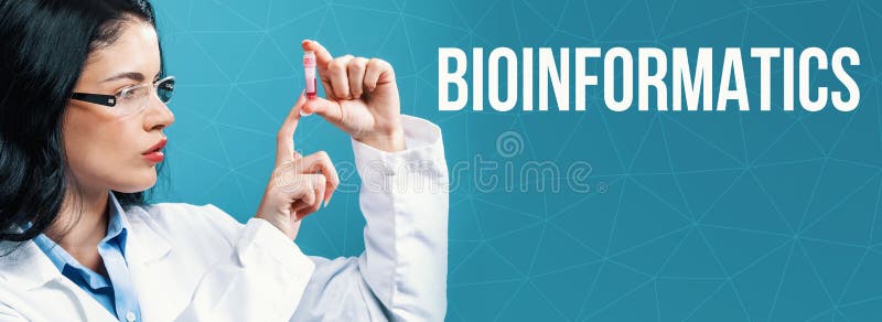Bioinformatics Theme with a Doctor Holding a Laboratory Vial Stock ...
