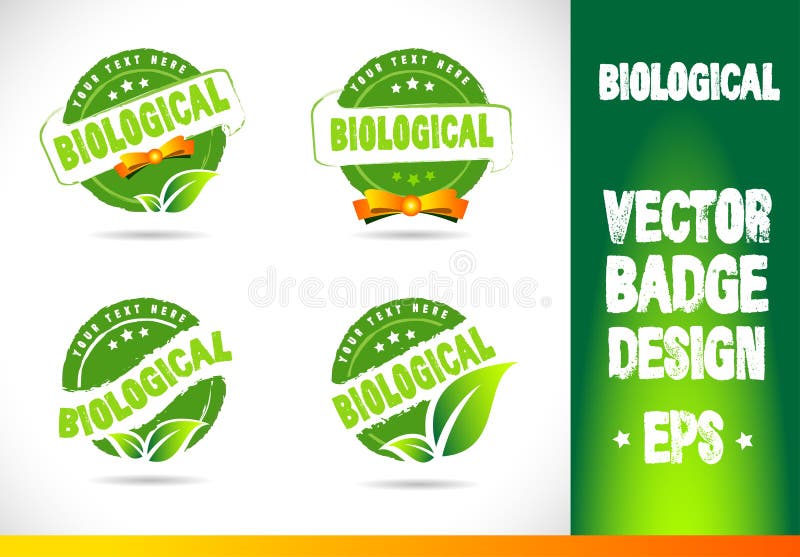 Biological Badge Vector stock vector. Illustration of natural - 76944149