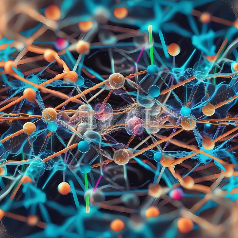 Biological Cell Closeup Under a Microscope Stock Illustration ...