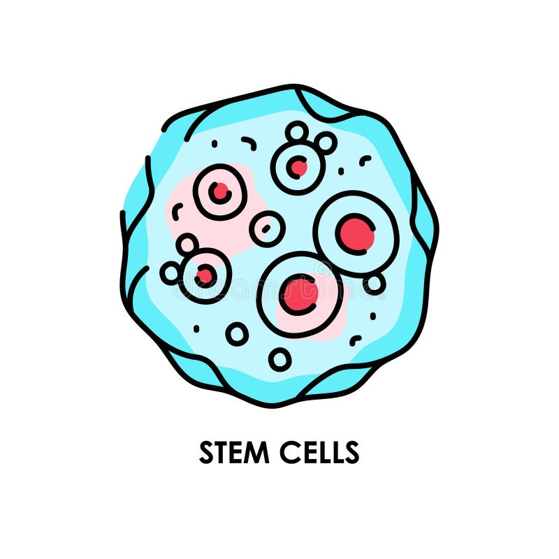Biological Cell Color Line Icon. Microorganisms Microbes, Bacteria ...