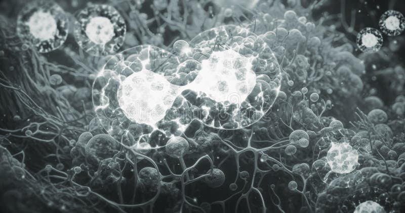 Cells Multiplication Under a Microscope Stock Video - Video of ...