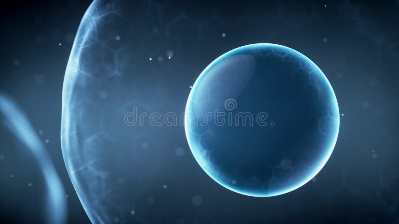 Biological Cell with Thin Film, 3d Rendering Stock Footage - Video of ...