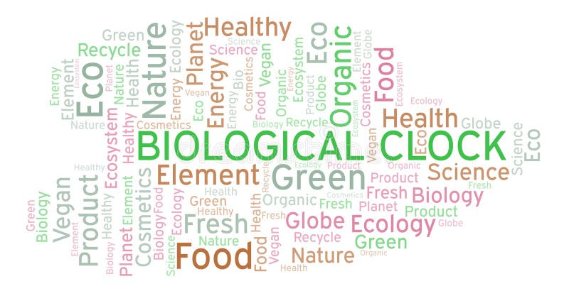 Biological Clock Word Cloud. Stock Illustration - Illustration of text ...