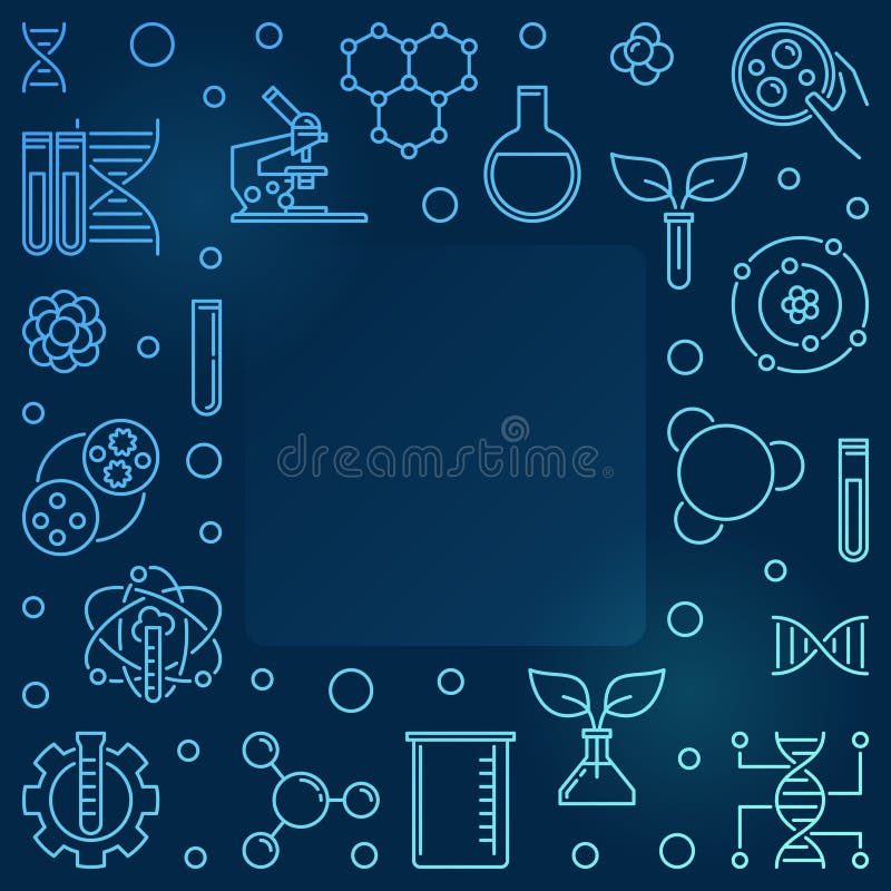 Biological Engineering Vector Outline Colorful Concept Banner Stock ...