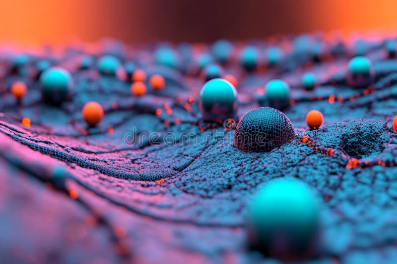 Biological Gene Structure with Gene Lines and Nodes, Presented As a 3D ...