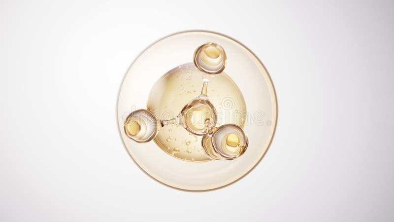 Biological Golden Molecule with Bubble Background, 3d Rendering Stock Footage - Video of ...