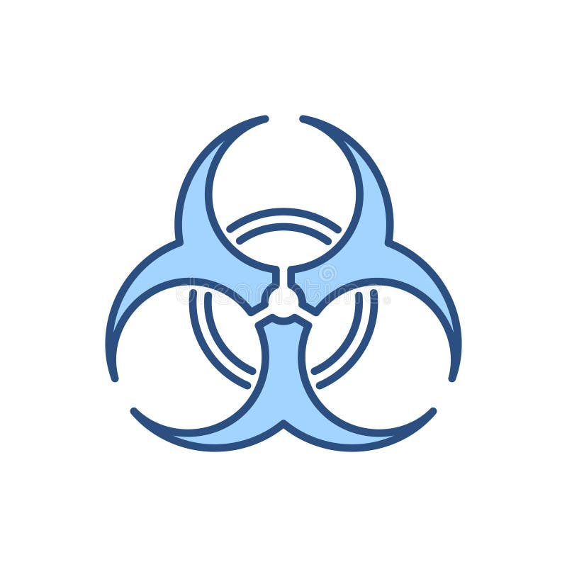 Biological Hazard Related Vector Icon. Stock Vector - Illustration of ...