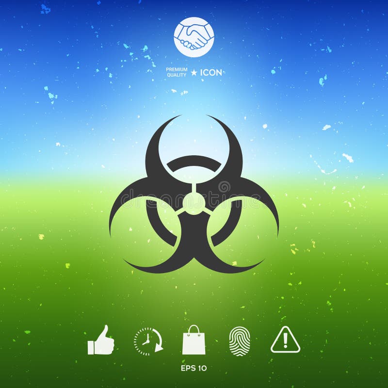 Biological hazard sign stock vector. Illustration of pictogram - 108426757