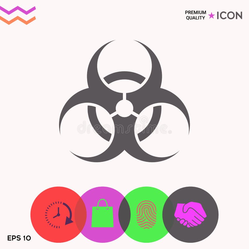 Biological hazard sign stock vector. Illustration of biological - 129361129