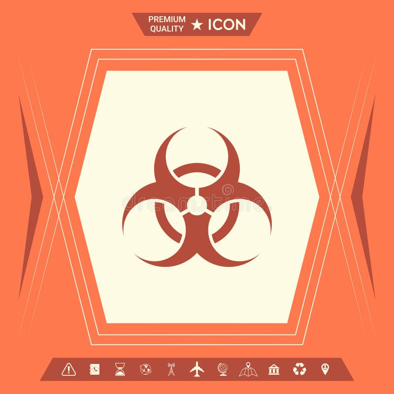 Biological hazard sign stock vector. Illustration of infectious - 124820534