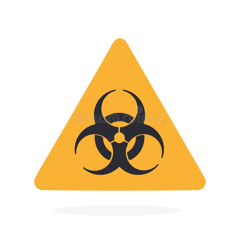 Biological Hazard Symbol. Vector Illustration. Caution Danger ...