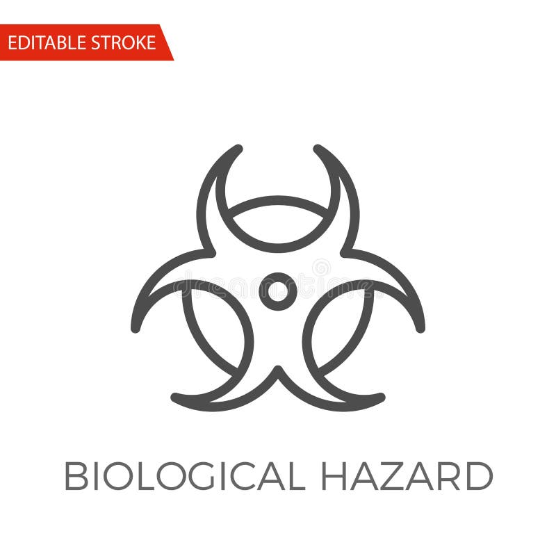 Biological Hazard Vector Icon Stock Vector - Illustration of laboratory ...