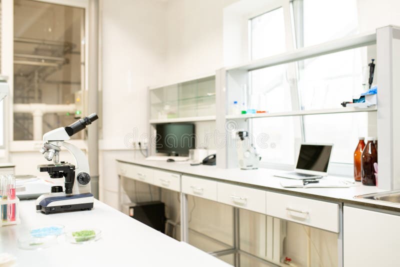 Biological Laboratory Space Stock Photo - Image of workplace ...