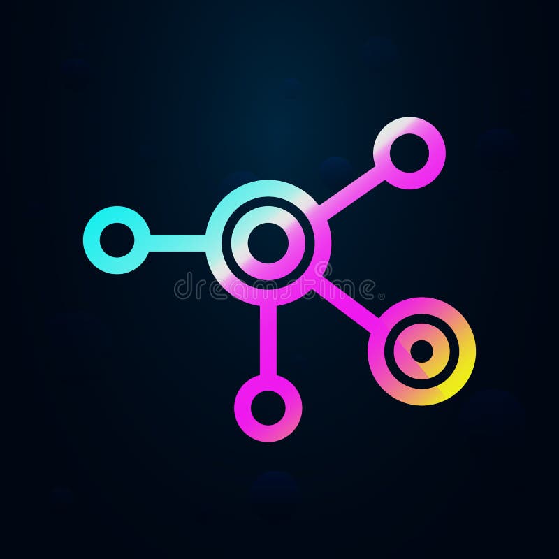 Biological Network, Atom Nolan Icon. Simple Thin Line, Outline Vector ...