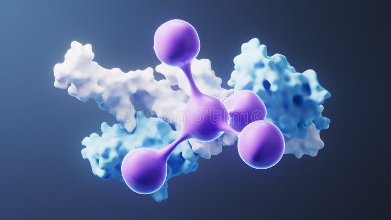 Biological Protein and Molecule, 3d Rendering Stock Video - Video of enzym, healthy: 326052031