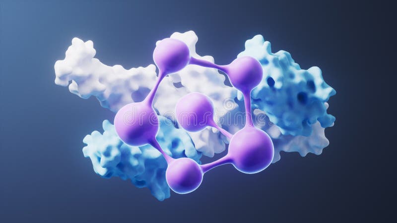 Biological Protein and Molecule, 3d Rendering Stock Footage - Video of technology, molecular ...