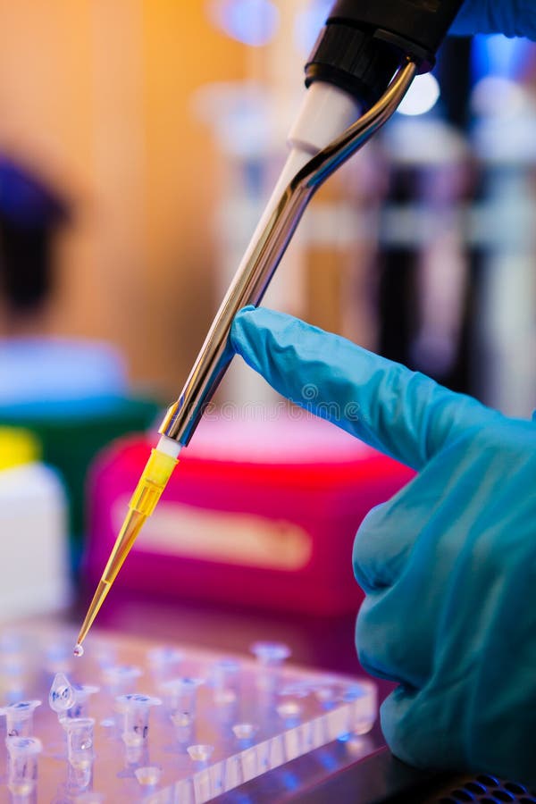 Biological Sample Preparation Stock Photo - Image of vial, droplet ...