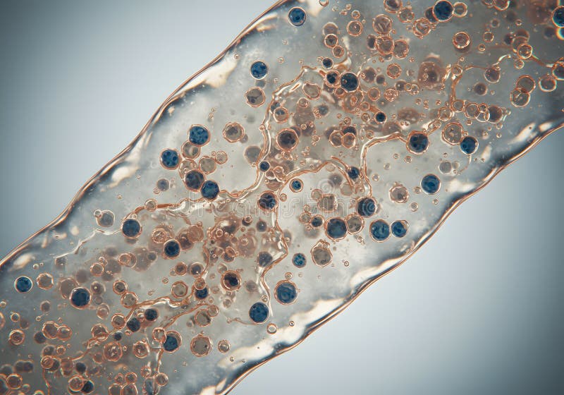 Biological Tissue Section Microscopic View Stock Illustration ...