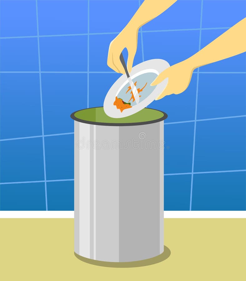 Food Waste Plate Stock Illustrations – 611 Food Waste Plate Stock ...