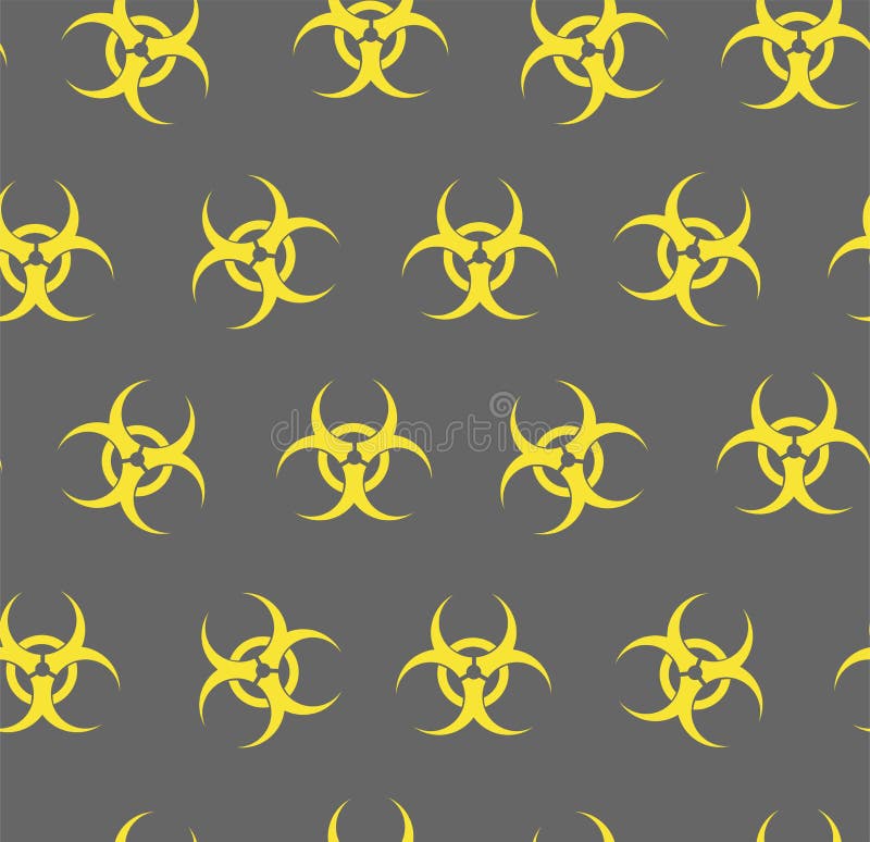 Biohazard Seamless Pattern. Open Barrels of Radioactive and Toxi Stock ...