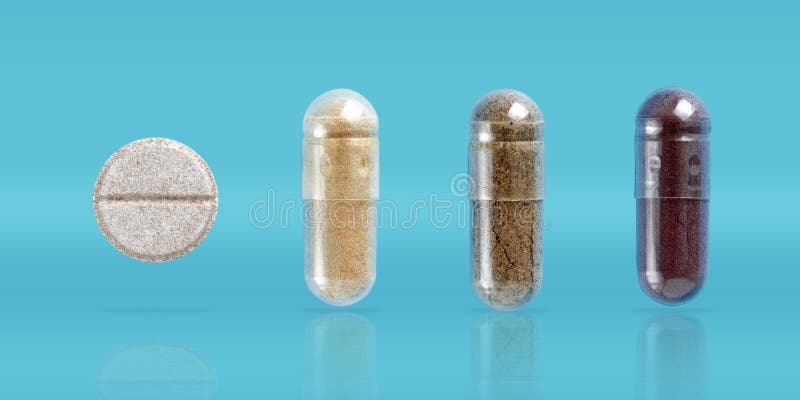 Biologically Active Additives. Tablet and Capsules with Gelatin Shell ...