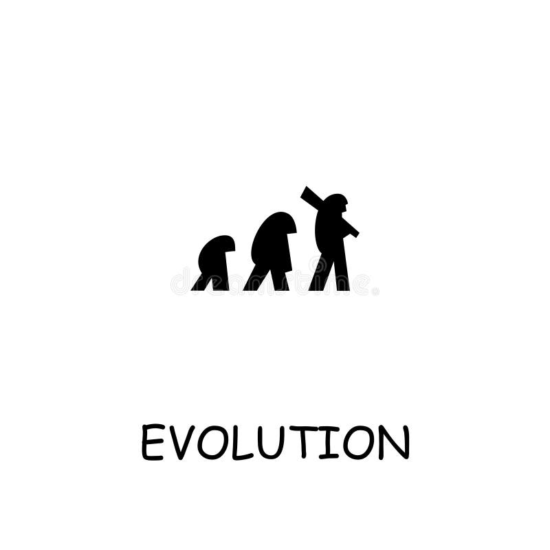 Biologische Evolution-Flachsymbol Stock Abbildung - Illustration von ...