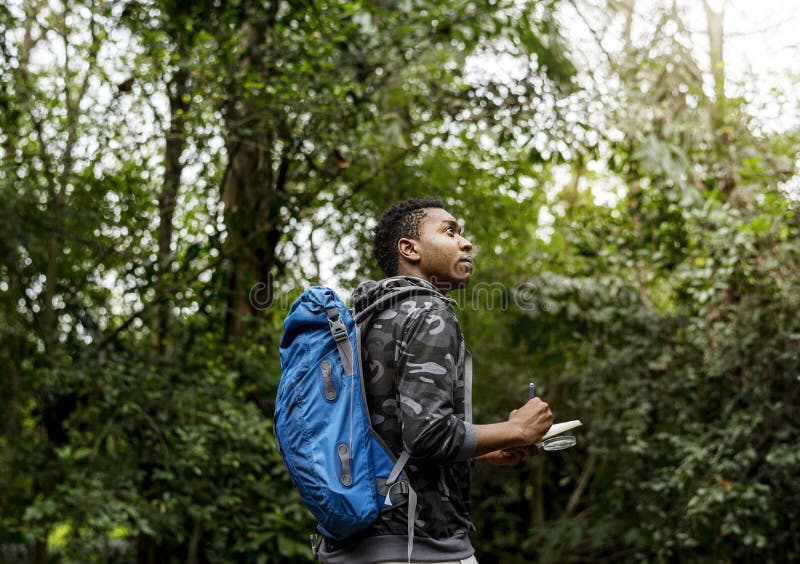 Biologist in a Forest Exploring Stock Image - Image of descent, leisure ...