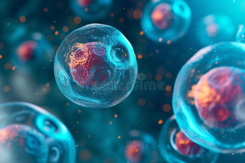 Biologist Watch Cells. Generate Ai Stock Photo - Image of molecule ...