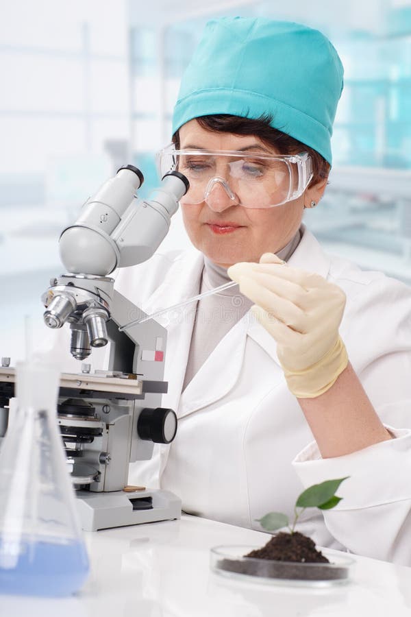 Biologist at work stock photo. Image of caucasian, plant - 62507594
