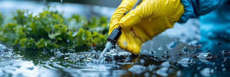 Biologists Conducting in Depth Research on River Water Quality for ...
