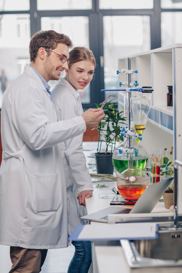 Biologists Working in Laboratory Stock Photo - Image of biotechnology ...