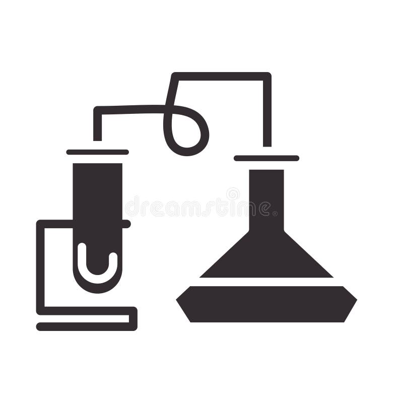 Biology Chemical Experiment Science Element Silhouette Icon Style Stock ...