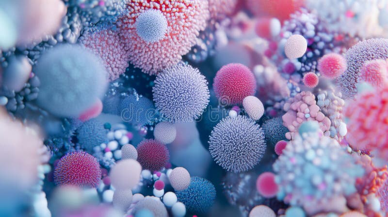 Biology Concept Illustration Featuring a High-resolution Close-up of ...