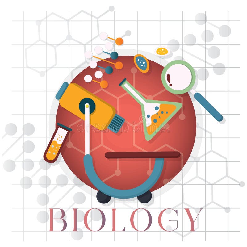 Biology Concept. Vector Illustration Decorative Design Stock Vector ...