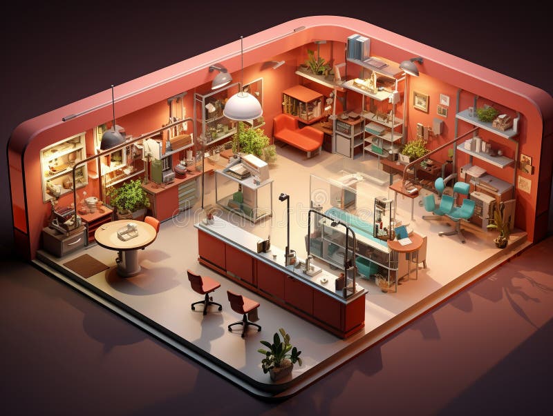 Biology Dissection Lab, Flat Design, Top View, Experiential Learning ...