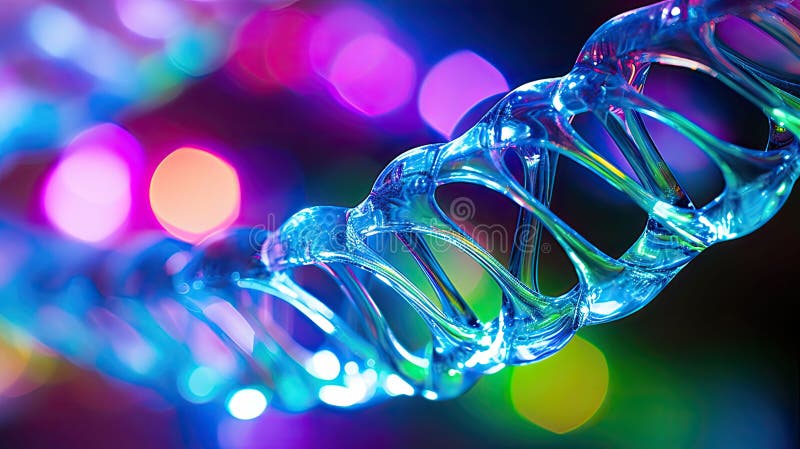 Biology dna fluorescence stock illustration. Illustration of lifetime ...
