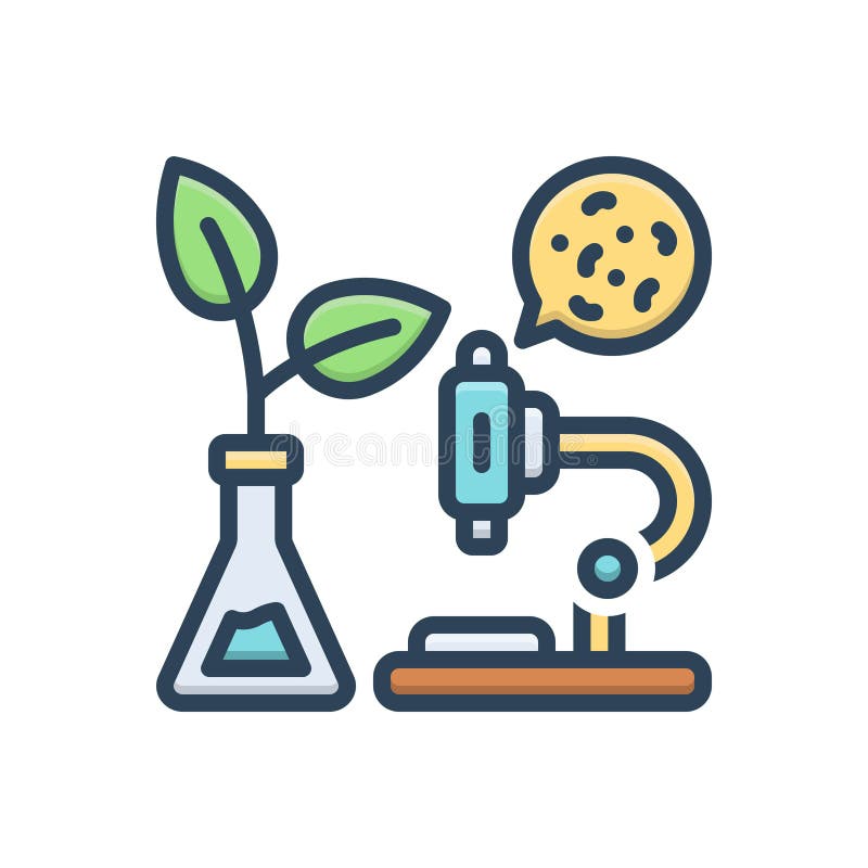 Color Illustration Icon for Biology, Biological and Beaker Stock ...