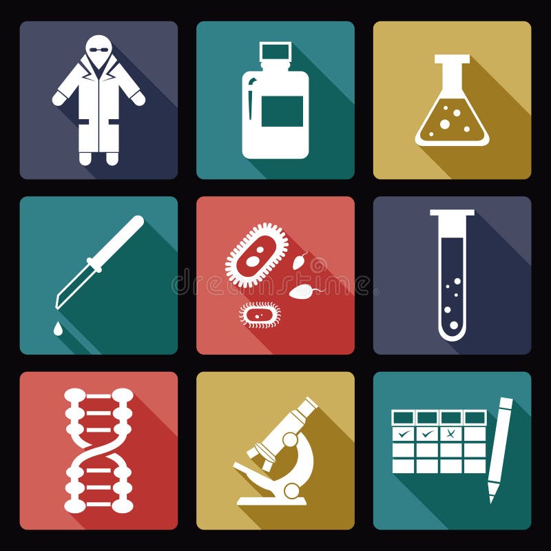 Biology icons stock vector. Illustration of cherries, leaf - 6820160