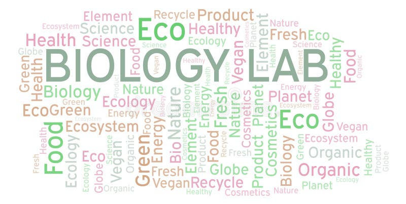 Biology Lab word cloud. stock illustration. Illustration of fonts ...