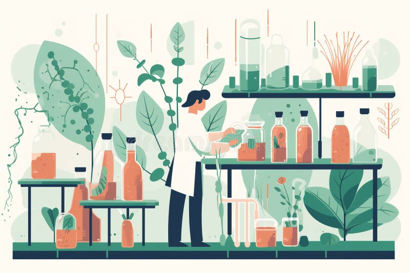 Biology Laboratory Illustration. Generative AI Stock Illustration ...