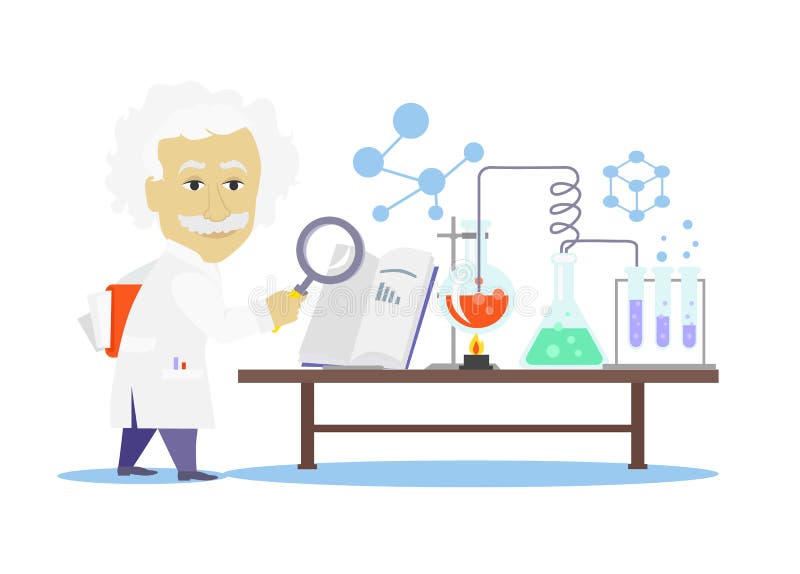 Biology Laboratory Workspace and Science Equipment Stock Vector ...