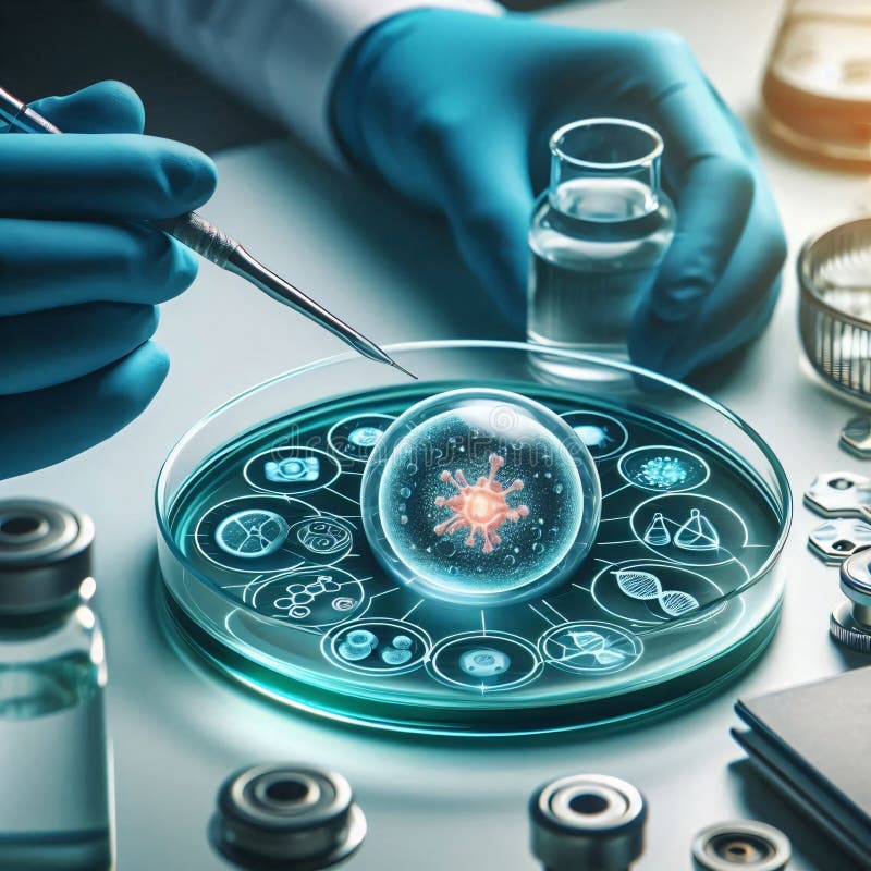 Biology Material in the Laboratory, Illustration Stock Illustration ...