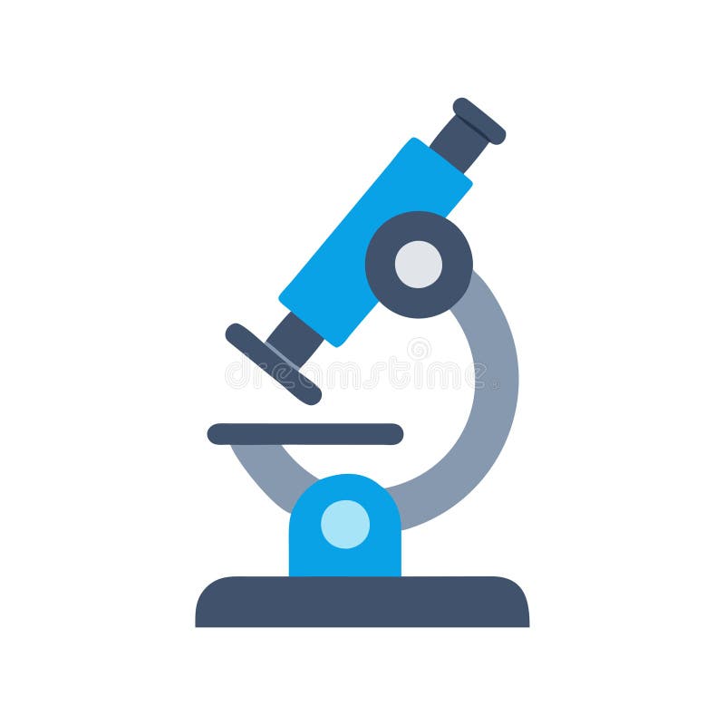 Biology Microscope Icon for Education Stock Vector - Illustration of ...